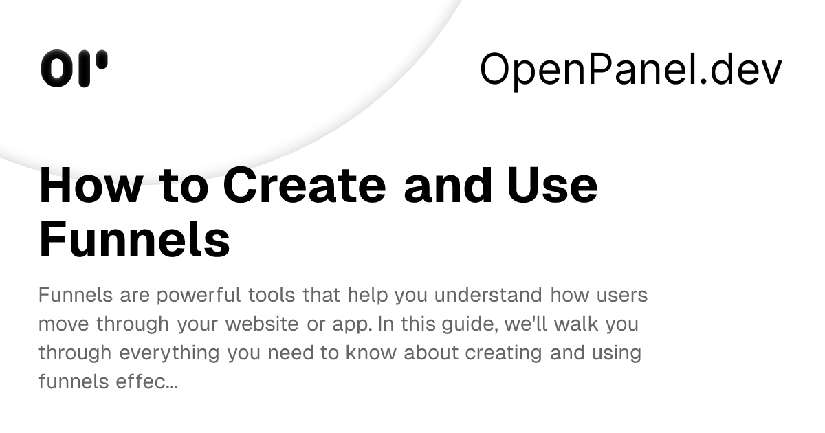 How to Create and Use Funnels | OpenPanel