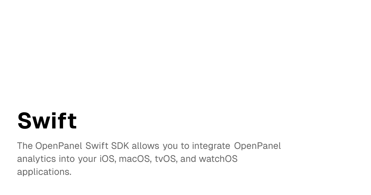 Swift | OpenPanel