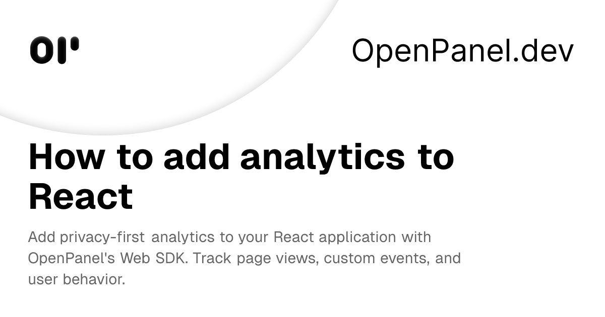 How to add analytics to React | OpenPanel