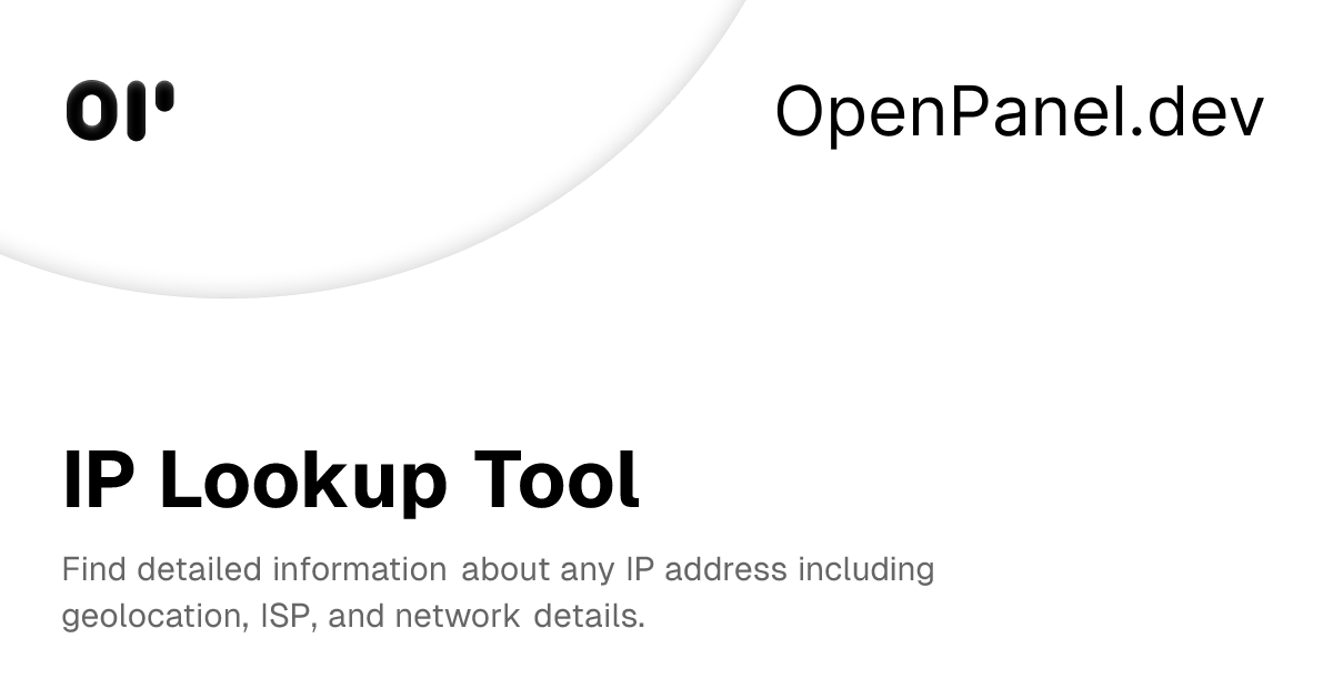 IP Lookup - Free IP Address Geolocation Tool | OpenPanel